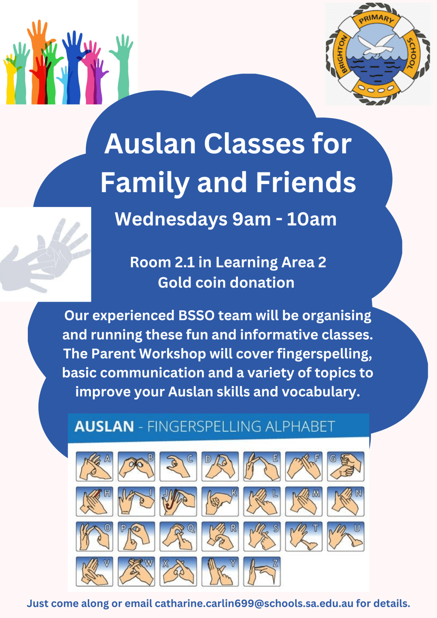 Auslan classes for family and friends | Brighton Primary School ...